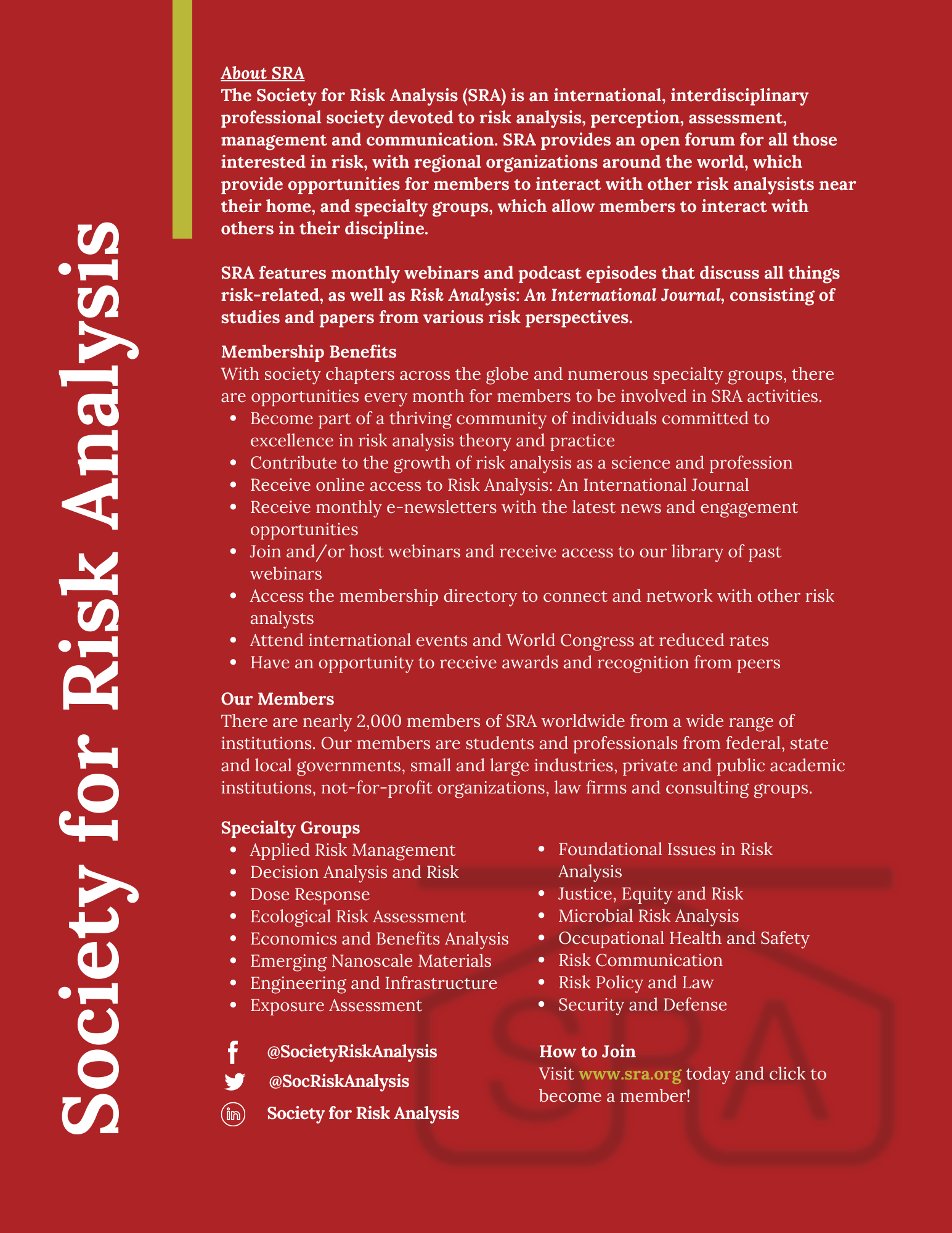 About SRA – The Society for Risk Analysis – European Conference 2021 ...